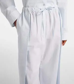 Loewe Paula's Ibiza Cotton-blend Poplin Wide-leg Pants