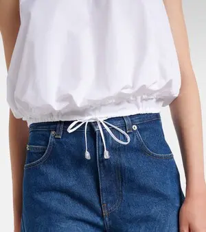 Loewe Cotton Poplin Crop Top