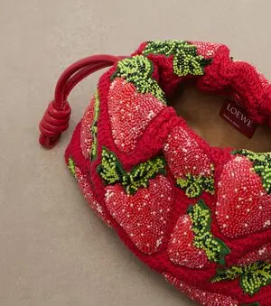 Loewe Paula's Ibiza Flamenco Mini Beaded Clutch