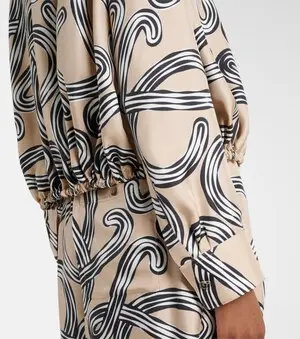 Loewe Paula's Ibiza Anagram Silk Shirt - Beige
