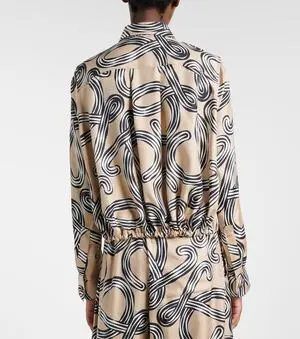 Loewe Paula's Ibiza Anagram Silk Shirt - Beige