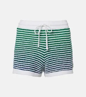 Loewe Paula's Ibiza Striped Cotton-blend Shorts - Multicoloured
