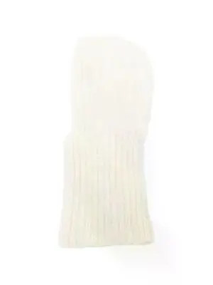 BLANCA VITA Ribbed Knit Balaclava - Neutrals