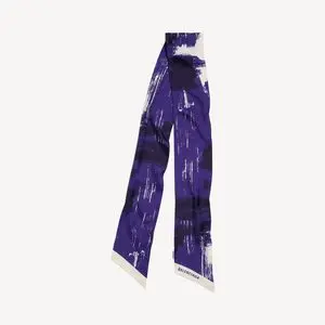 Balenciaga Paintbrush Twilly Scarf - Blue