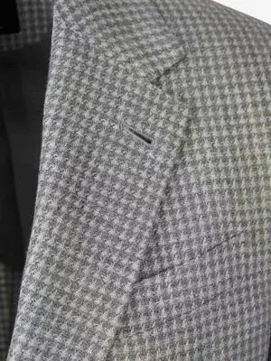 Zegna Houndstooth-pattern Single-breasted Jacket - Grey