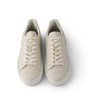 Prada Court Leather Sneakers - Neutral