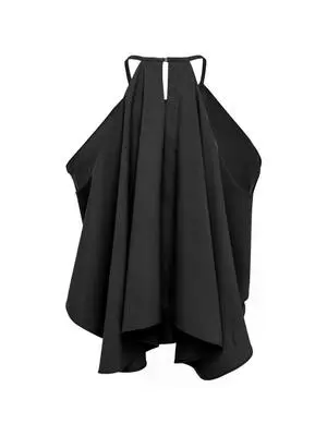 CLUB21 COLLECTION Georgette Dana Asymmetric Ruffled Top