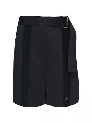 CLUB21 COLLECTION Sloane Belted Crepe Shorts