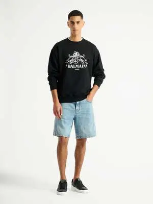 Balmain Printed Vine Sweatshirt - Black