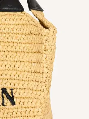 Balmain Mini Crochet Tote Bag - Beige