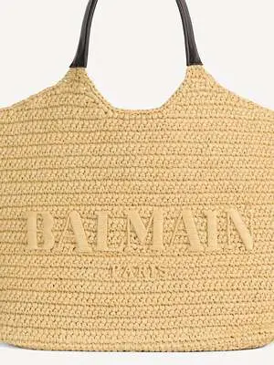 Balmain Crochet Tote Bag - Beige