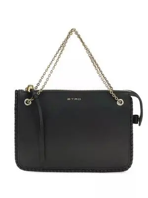 Etro Braided-trim Leather Crossbody Bag