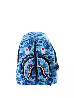A BATHING APE Shark Camo Backpack - Blue