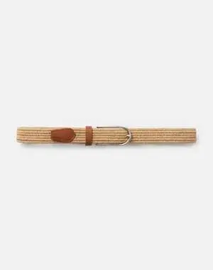 Lafayette 148 New York Woven Buckle Belt - Raffia