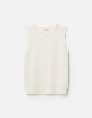 Lafayette 148 New York Cashmere Pointelle Shell - Cloud