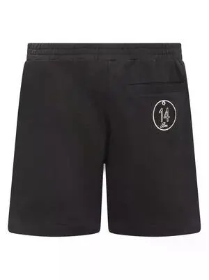 14BROS Cotton Track Shorts With Embroidered Logo