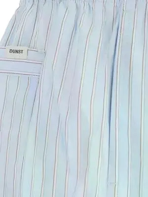 DUNST Striped Drawstring Shorts - Blue