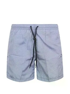 DRUMOHR Geometric-print Swim Shorts - Blue