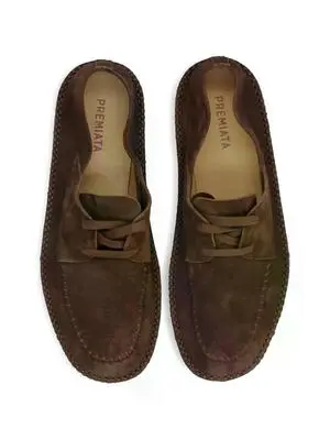 Premiata Lace-up Stitched Loafers