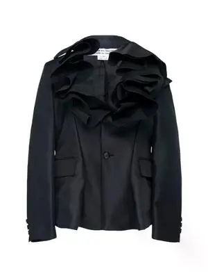 Comme Des Garçons Single-breasted Ruffled Blazer