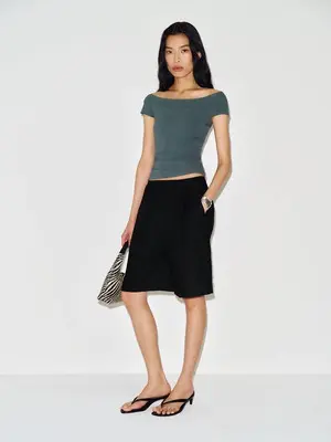 REFORMATION Florence Knit Top - Grey