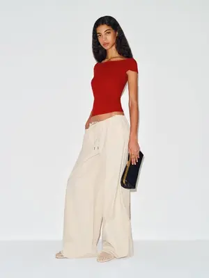 REFORMATION Florence Knit Top - Red
