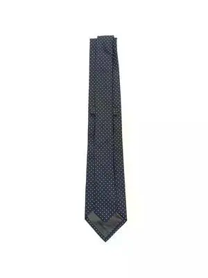 DELL'OGLIO Martin Polka Dot Tie - Blue