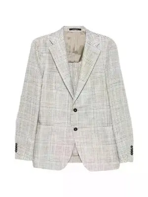 Tagliatore Check-pattern Blazer - Neutrals