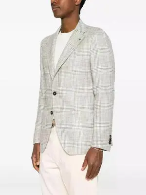 Tagliatore Check-pattern Blazer - Neutrals