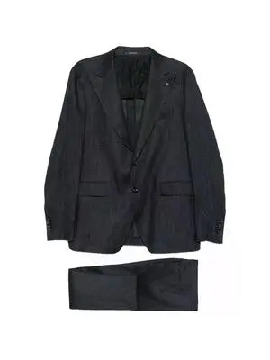 Tagliatore Peak-lapel Single-breasted Suit - Blue