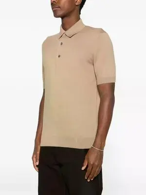 Zegna Short-sleeve Ribbed-knit Polo Shirt - Neutrals