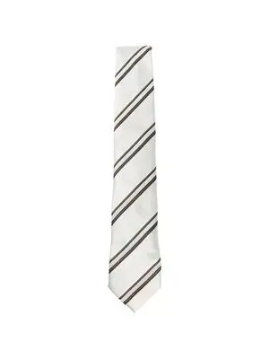 Brunello Cucinelli Striped Tie - Grey
