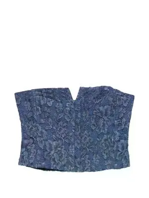 Federica Tosi Floral-lace Strapless Top
