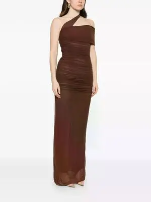 Amen Asymmetric-neck Maxi Dress