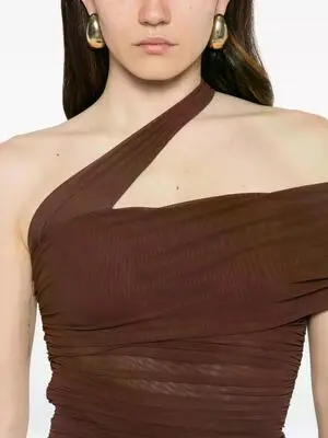 Amen Asymmetric-neck Maxi Dress