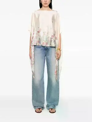 TWINSET Floral Poncho