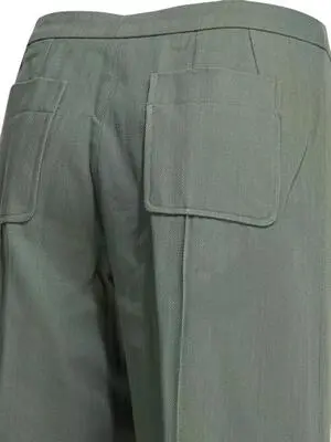Soeur Harry Patch-pocket Wide-leg Trousers - Green