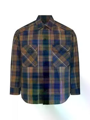 Comme Des Garçons Plaid Chest-pocket Jacket - Brown