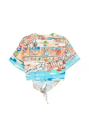 ALESSANDRO ENRIQUEZ Printed Short-sleeves Shirt - Blue