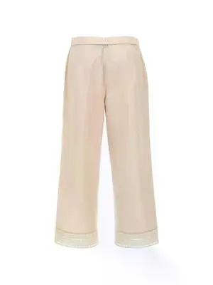 ELENA MIRÒ Straight-leg Trousers With Embroidered Hem
