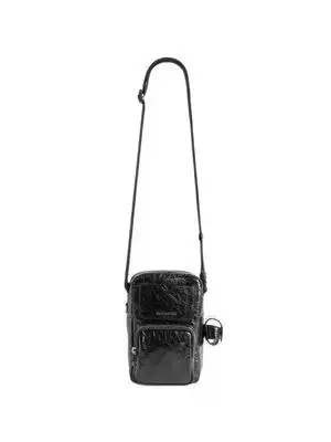 Balenciaga Vertical Crossbody Bag - Black