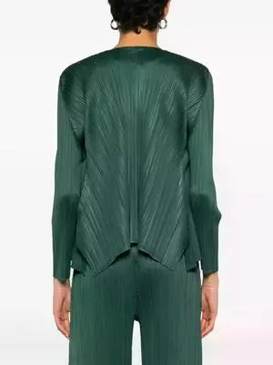 Issey Miyake Pleated Asymmetric Cardigan
