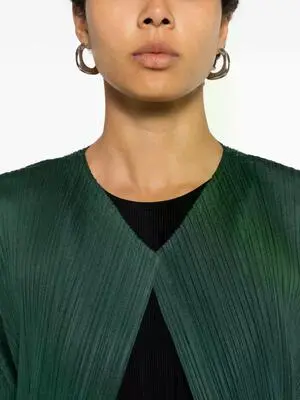 Issey Miyake Pleated Asymmetric Cardigan