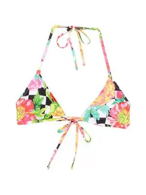 Moschino Floral-print Bikini Top - Pink