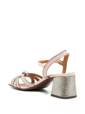 Chie Mihara Leilah Knotted Patent-leather Sandals - Pink