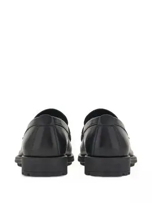 FERRAGAMO Gancini-detail Loafers - Black