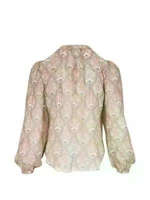 Veronica Beard Ashlynn Puff-sleeve Blouse - Neutrals