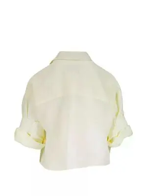 TWP Cropped Short-sleeve Shirt - Neutrals