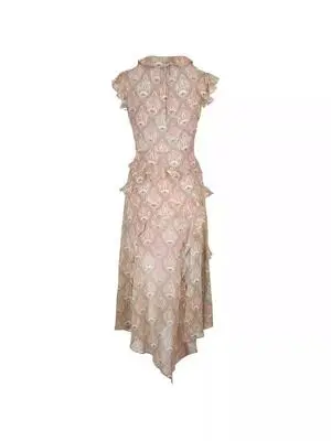 Veronica Beard Avenel Paisley-print Ruffled Dress - Pink