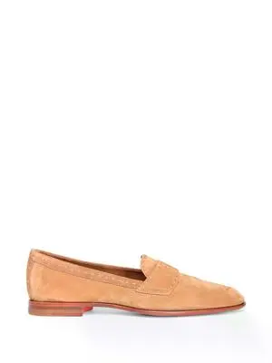 Santoni Marlene Suede Loafers - Neutrals